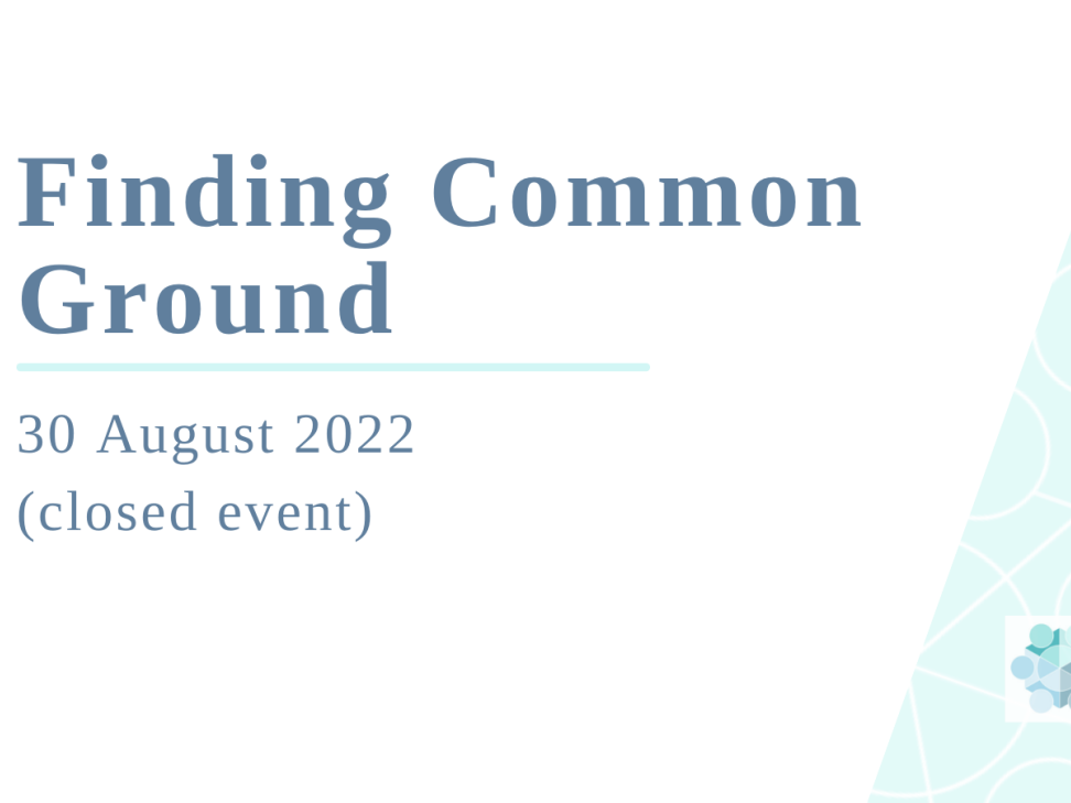 Finding Common Ground event for PSRBs (closed session) | Quality and ...